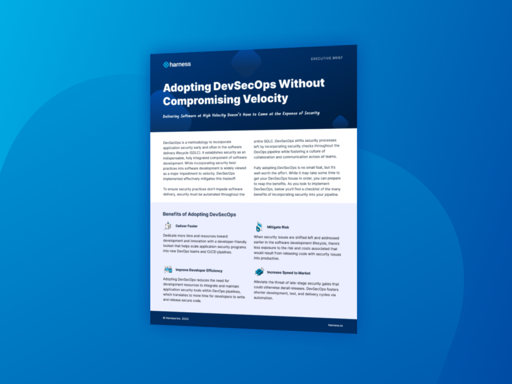 Adopting DevSecOps without Compromising Velocity